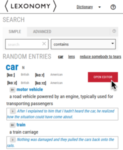 Lexonomy - an online dictionary writing tool - Lexonomy Guide